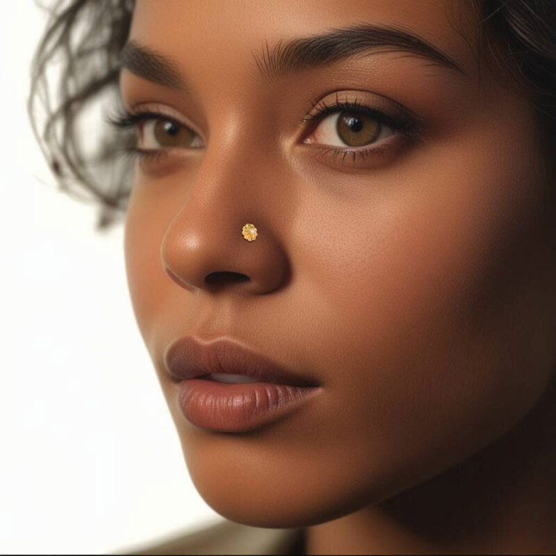 Amazing Nose Pin Design on Different Skin Types