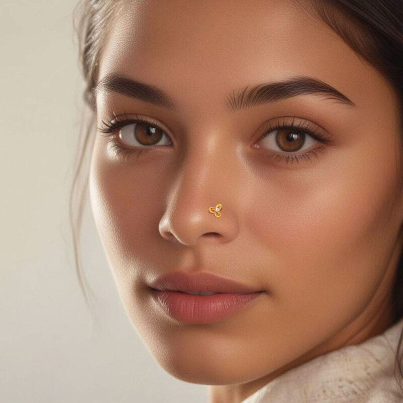 Amazing Nose Pin Design on Different Skin Types